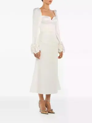 POST MERIDIEM Removable Cuff Long Sleeve Top - White