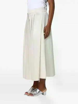PT TORINO Pleated Midi Skirt With Side Pockets