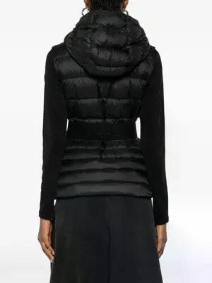 Moncler Hooded Quilted Gilet - Black