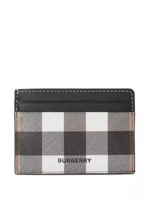 Burberry Check Card Case - Black