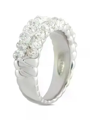 LB EXCLUSIVE Briolette-cut Diamond Embellished Platinum Ring
