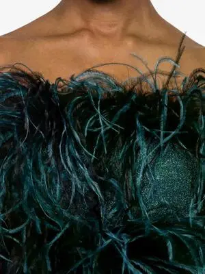Oseree Feathered Mini Dress