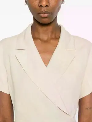 Max Mara Belted Wrap Culotte Jumpsuit - Neutrals