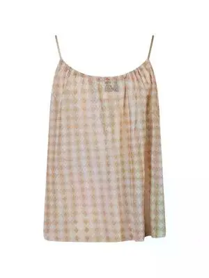 FORTE_FORTE Diamond Pattern Spaghetti Strap Top
