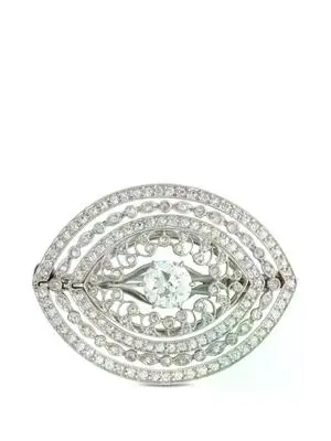 LB EXCLUSIVE 18k White Gold Diamond Brooch - Silver