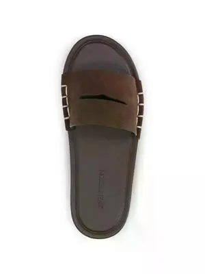 JW Anderson Cut-out Slides - Brown