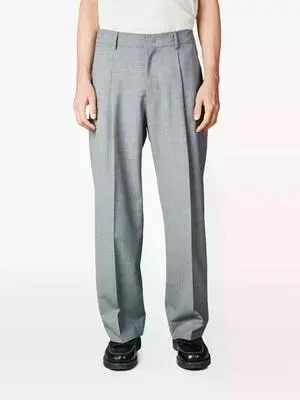 Nn07 Pleated Trousers With Elasticated Waistband - Grey