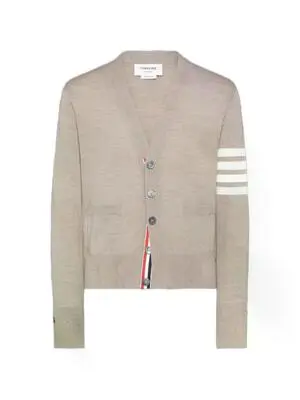 Thom Browne 4-bar V-neck Cardigan - Neutrals