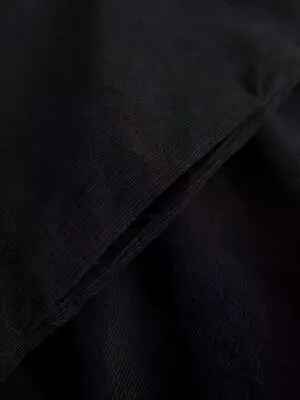 Black Crane Long Sleeve Round Neck Mini Dress