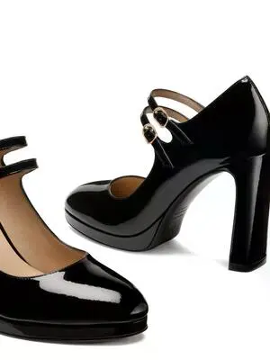 STUART WEITZMAN Babette Platform Double-strap Pumps - Black