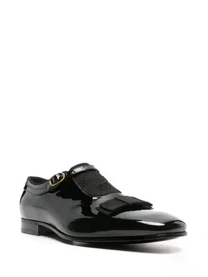 Gucci Patent Finish Loafers With Signature Double G Detail