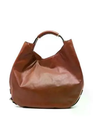 Moschino Leather Handle Shoulder Bag - Brown