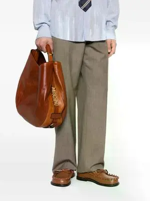 Moschino Leather Handle Shoulder Bag - Brown