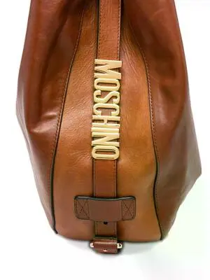 Moschino Leather Handle Shoulder Bag - Brown