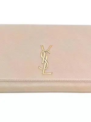 Saint Laurent Kate Clutch Bag - Neutrals