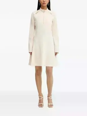 Liu Jo Milano Stitch Dress With Chain Detail - Neutrals