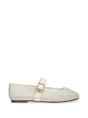 Liu Jo Mesh Ballet Flats With Buckle Fastening - Neutrals