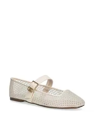 Liu Jo Mesh Ballet Flats With Buckle Fastening - Neutrals