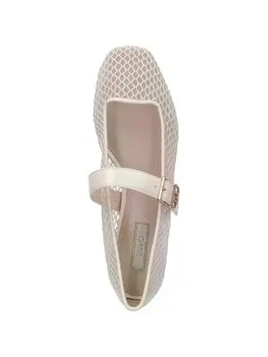 Liu Jo Mesh Ballet Flats With Buckle Fastening - Neutrals