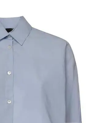 Pinko Long Sleeve Shirt With Drawstring Detail - Blue