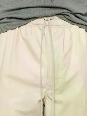 Rick Owens Beige Cotton Drawstring Trousers - Neutrals