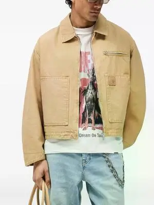 REPRESENT Pocket Zip Cotton Jacket - Neutrals