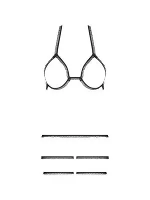 MAISON CLOSE Trompe L’œil Lingerie Set - Black