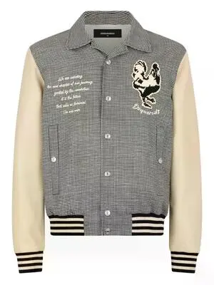 Dsquared2 Pattern Bomber Jacket - Black