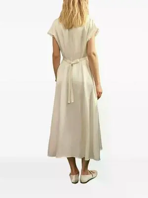 Sleeper Genus Rosa Lace-trim Satin Midi Dress
