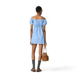 Miu Miu Checked Poplin Mini-dress