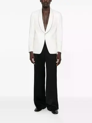 LARDINI Piped Trim Blazer