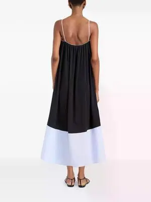 Proenza Schouler White Label Saria Contrast Crepe Dress - Black