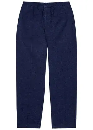 Officine Générale Hadrian Seersucker Trousers - Navy