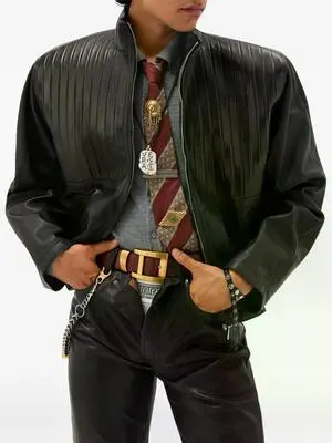 Versace Leather Blouson Jacket
