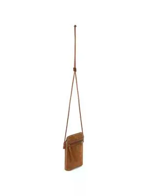 Dries Van Noten Suede Phone Pouch - Brown