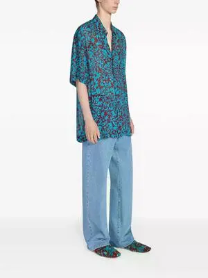 Dries Van Noten Floral-print Short-sleeve Shirt