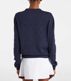 Gucci Gg Pointelle Silk And Cotton Cardigan