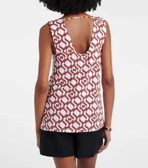 Max Mara Pelota Printed Top - Brown
