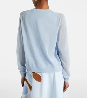 Dorothee Schumacher Semi-sheer Cotton-blend Cardigan