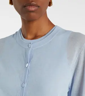 Dorothee Schumacher Semi-sheer Cotton-blend Cardigan