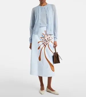 Dorothee Schumacher Semi-sheer Cotton-blend Cardigan