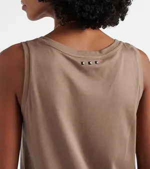 Max Mara Embellished Cotton-blend Tank Top - Brown