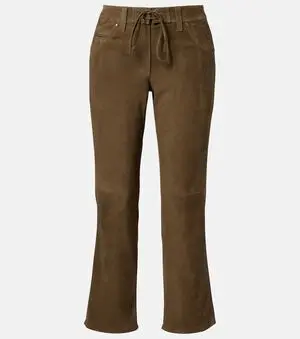 Isabel Marant Étoile Suede Straight-leg Trousers