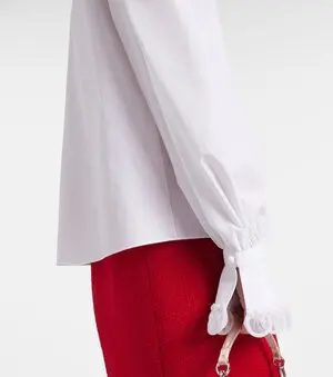 Valentino Garavani Embroidered Cotton Poplin Blouse