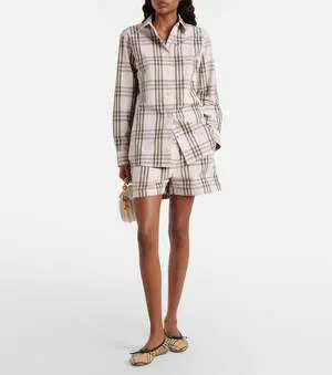 Burberry Check Cotton Shorts