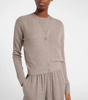 Loro Piana Ribbed-knit Cashmere And Silk Cardigan