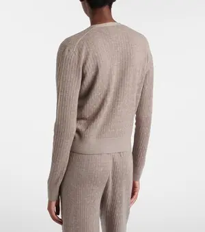Loro Piana Ribbed-knit Cashmere And Silk Cardigan