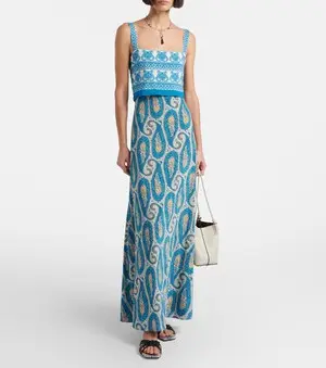 Etro Paisley Print Maxi Dress
