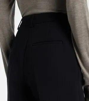 Khaite Rae High-rise Crepe Flared Trousers