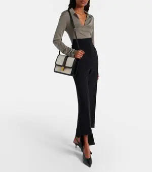 Khaite Rae High-rise Crepe Flared Trousers